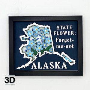 3D ALASKA SVG - Forget Me Not Flower Svg - for Cricut - for Silhouette ...