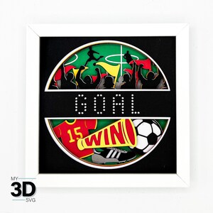 3D SOCCER SVG -SPORTS Shadow Box Svg -layered Cardstock Svg - for ...