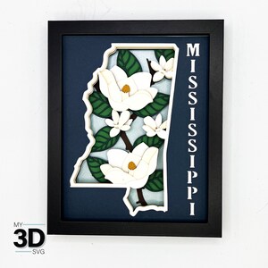 3D MISSISSIPPI - MAGNOLIA Flower Svg - for Cricut - for Silhouette - Etsy