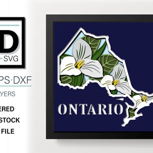 3D ONTARIO SVG - Trillium Svg - for Cricut - for Silhouette - Etsy Canada