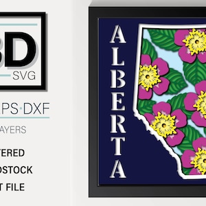 3D ALBERTA SVG - Wild Rose Svg - for Cricut - for Silhouette - Etsy