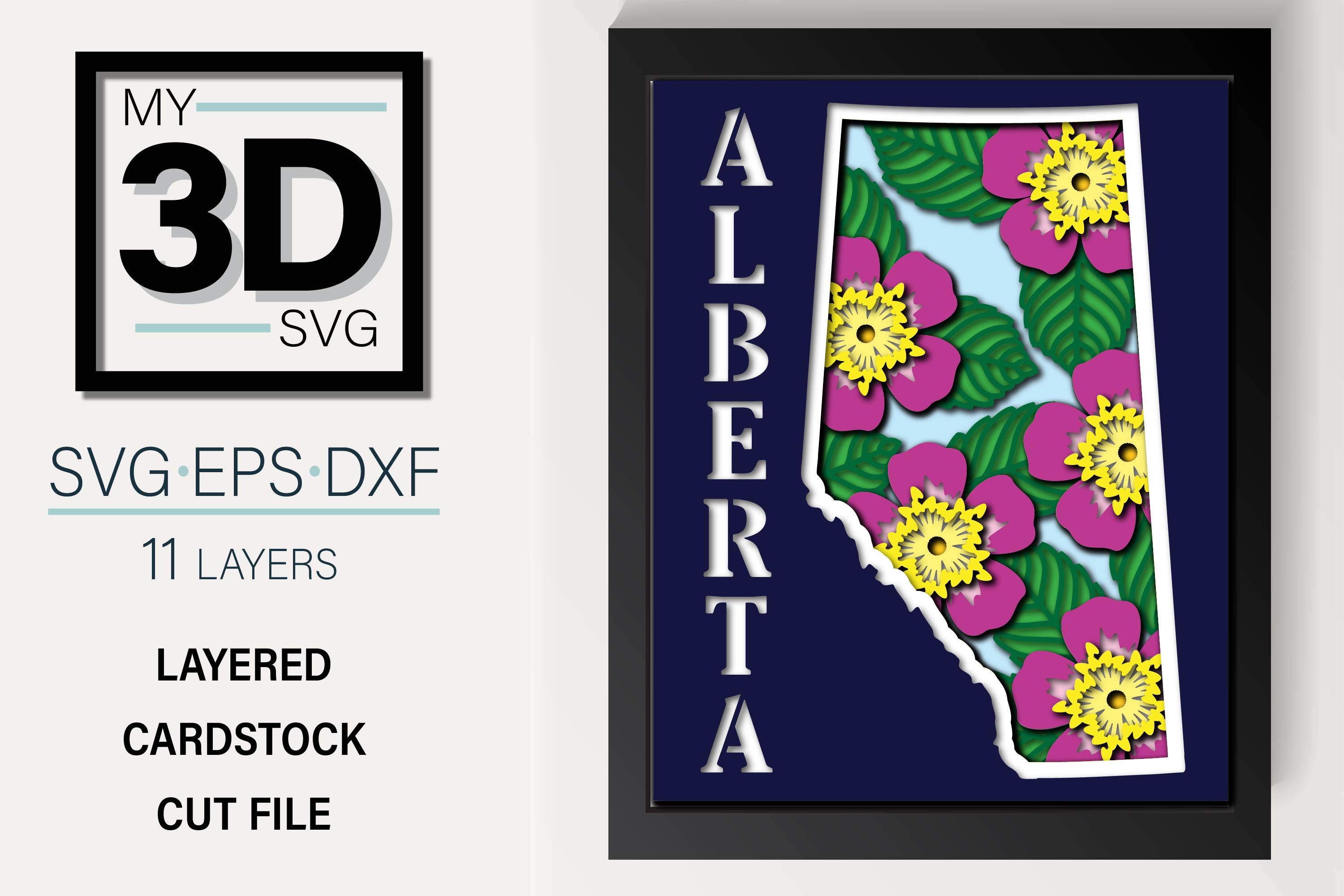 3D ALBERTA SVG - Wild Rose Svg - for Cricut - for Silhouette - Etsy