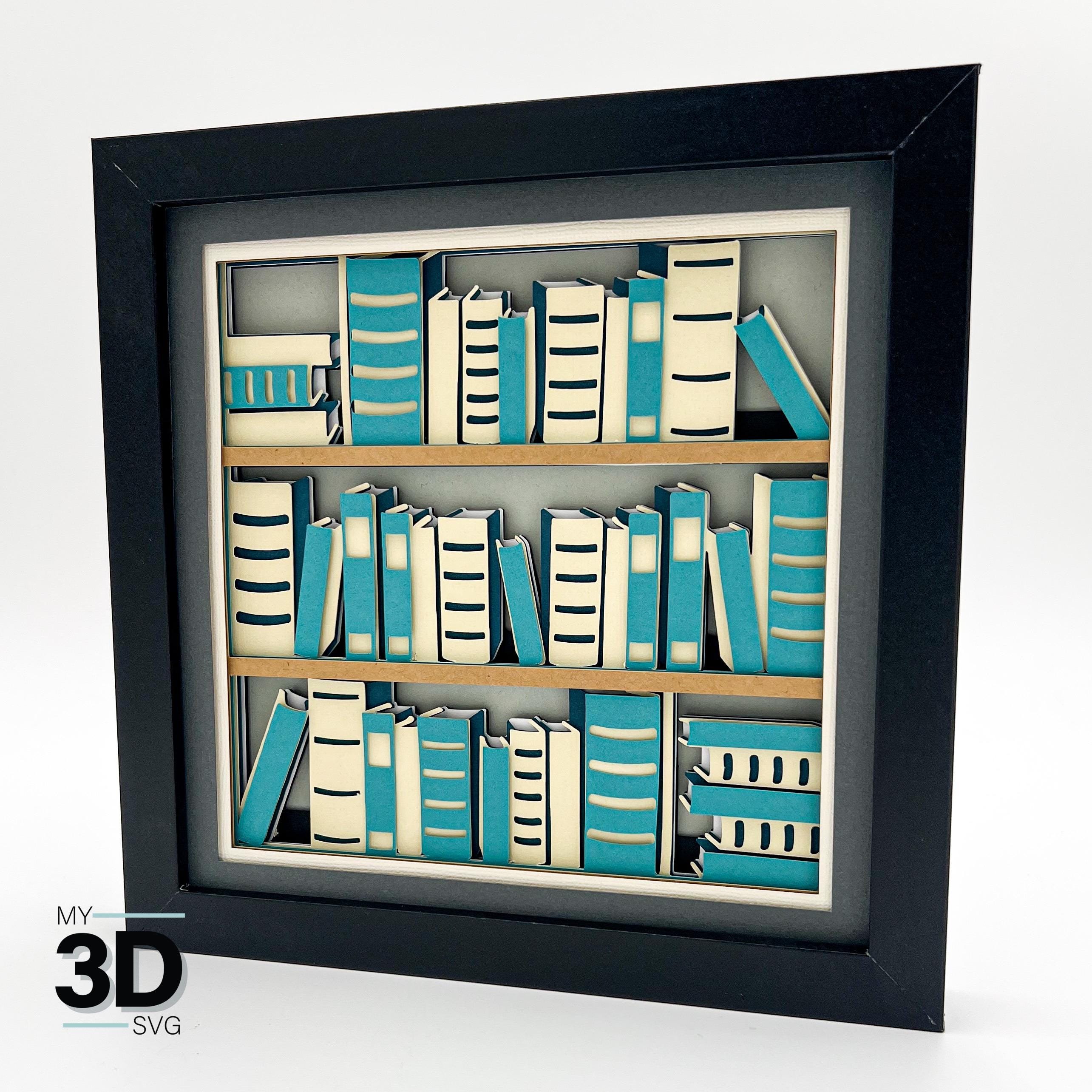 3D BOOKS Svg - Teacher Appreciation Day Shadowbox Svg - for Cricut ...