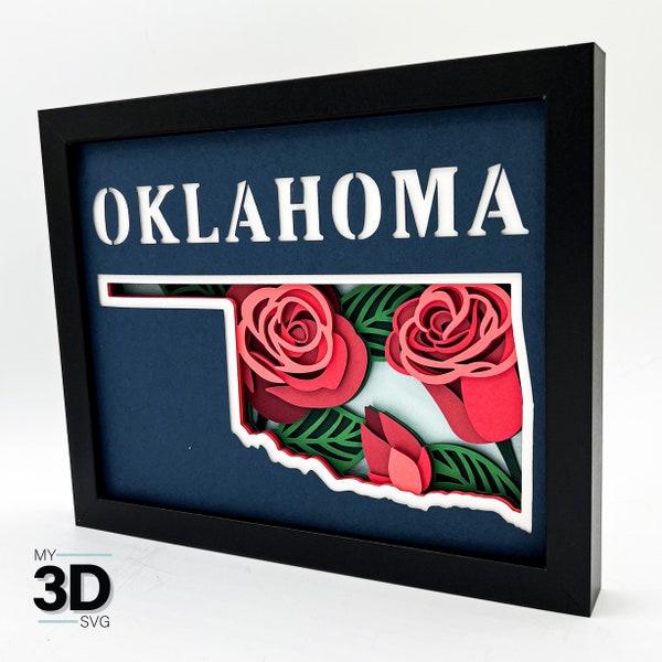 Oklahoma 3d Svg - Etsy