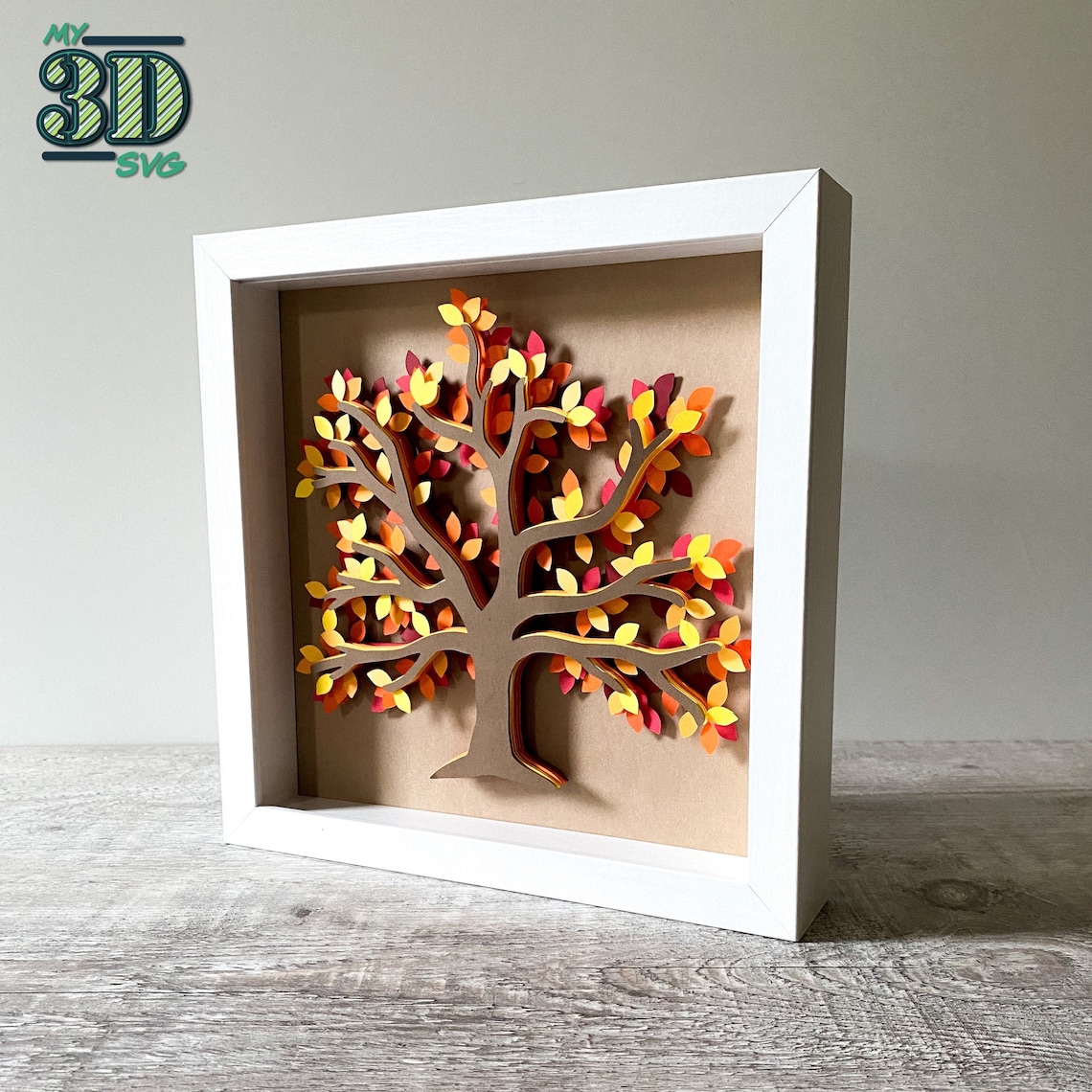 3D FALL TREE SVG - Fall Svg - Shadow Box Svg - for Cricut - for ...