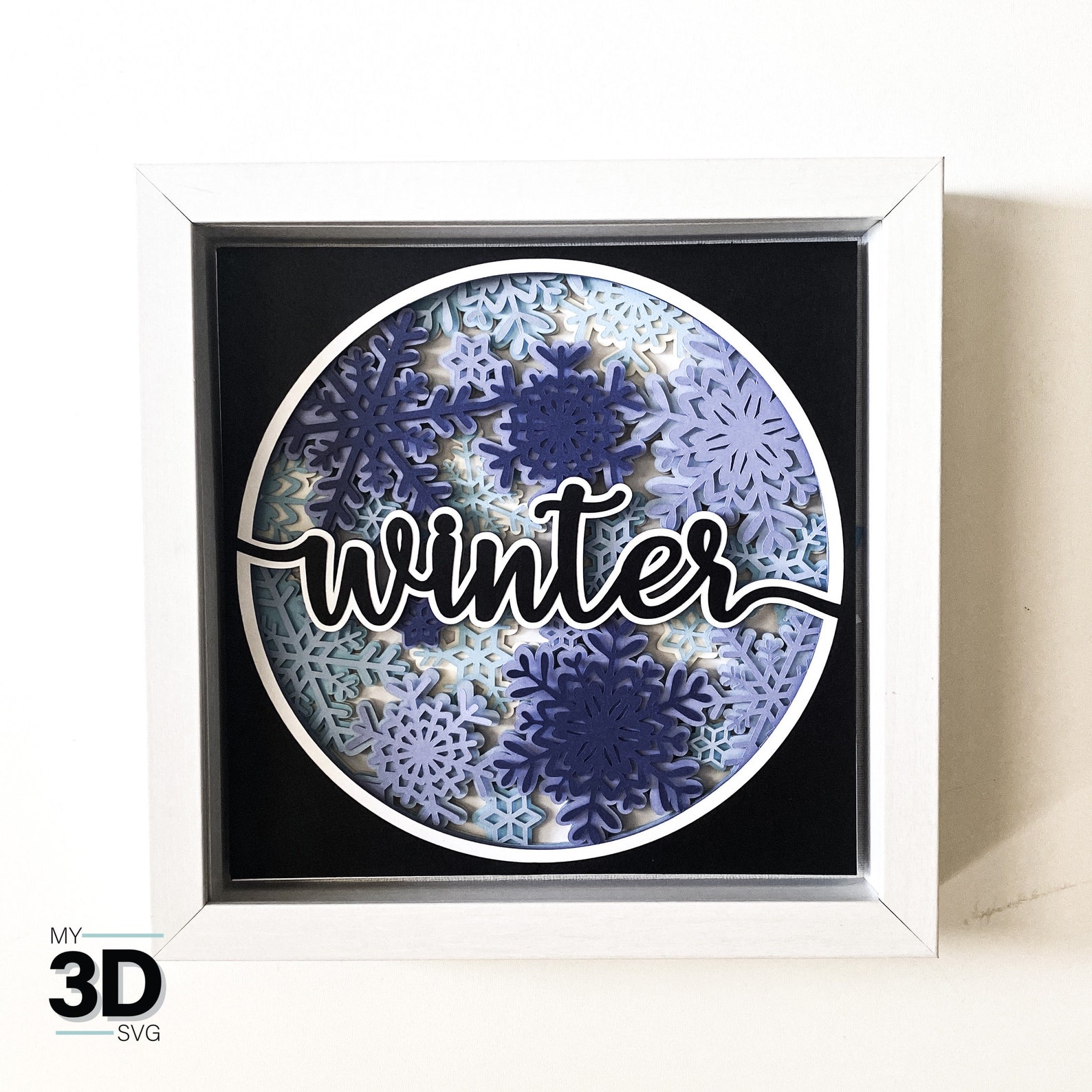 3D WINTER SVG WINTER Shadow Box for Cricut for - Etsy