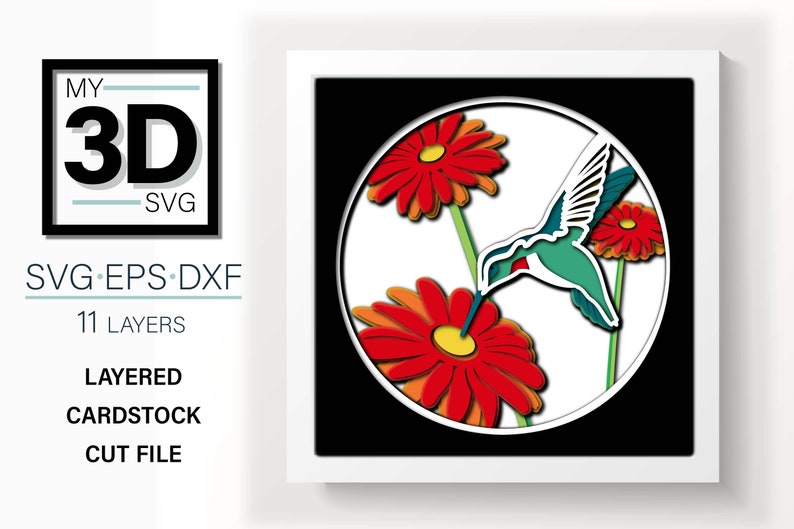 3D Hummingbird SVG Layered Hummingbird Svg Hummingbird - Etsy