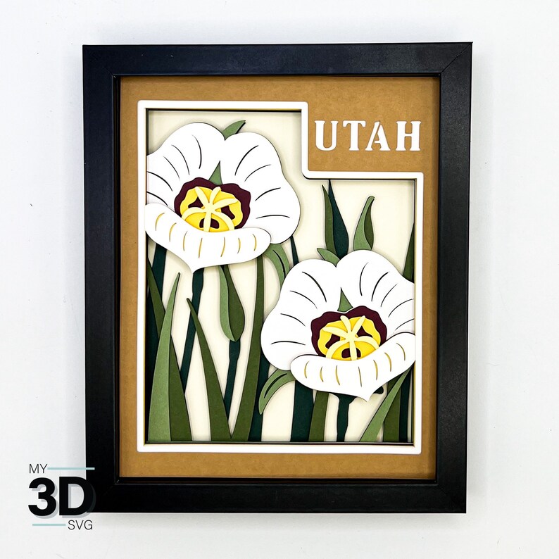 3D UTAH Shadow Box Svg - for Cricut - for Silhouette - Etsy
