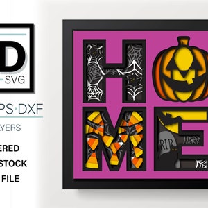 3D HALLOWEEN HOME SVG - for Cricut - for Silhouette - Etsy