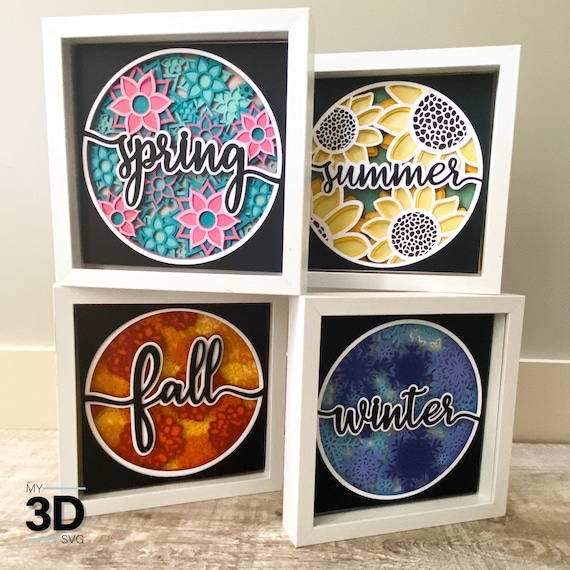 4 SEASONS 3D SVG BUNDLE for Cricut for Silhouette | Etsy
