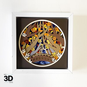 3D WOODLAND STREAM SVG - Fall Svg - Shadow Box Svg - for Cricut - for ...