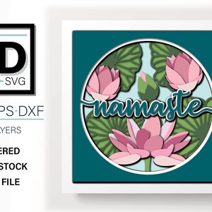 3D NAMASTE Shadow Box for Cricut for Silhouette - Etsy