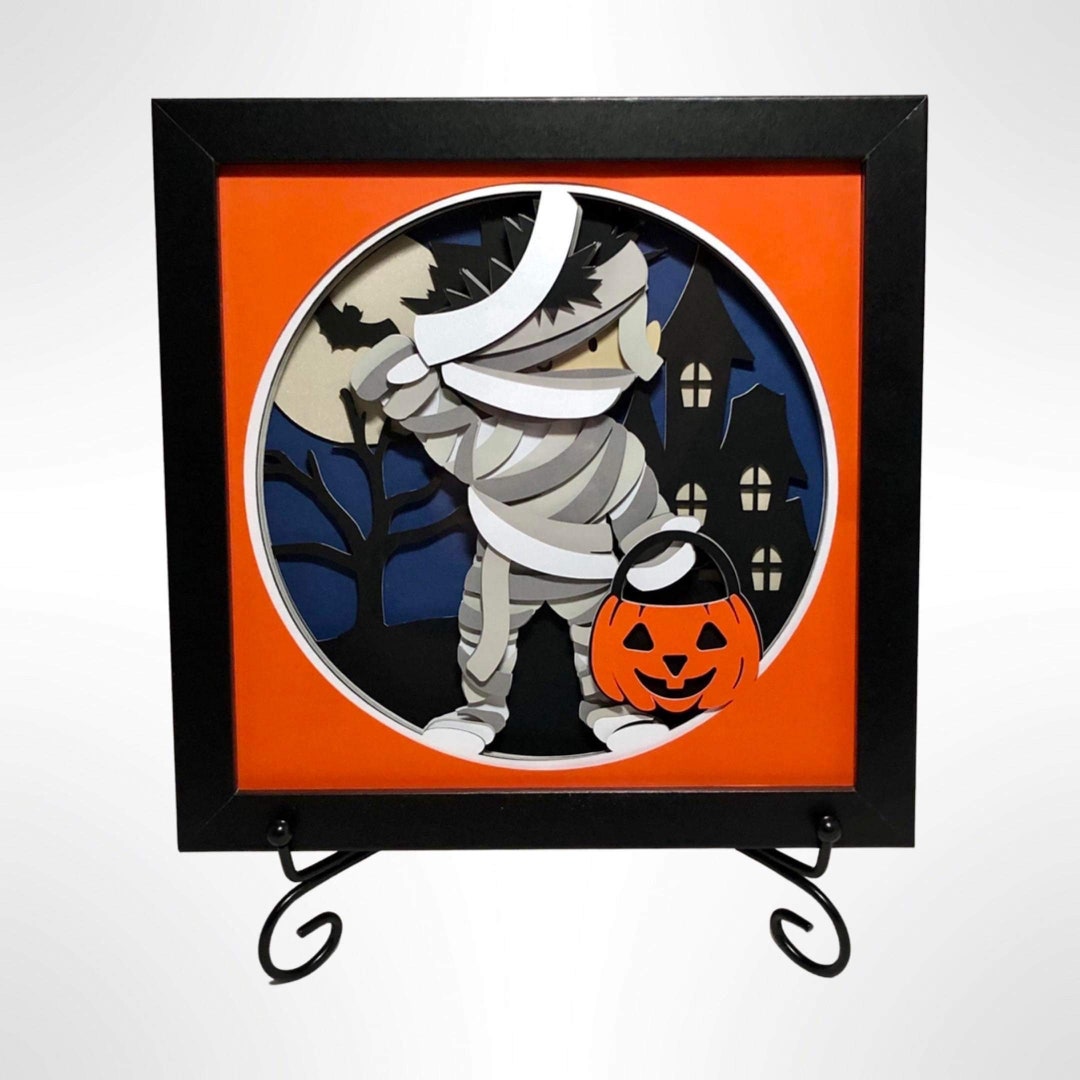 3D MUMMY Svg - HALLOWEEN Shadow Box Svg - for Cricut - for Silhouette ...