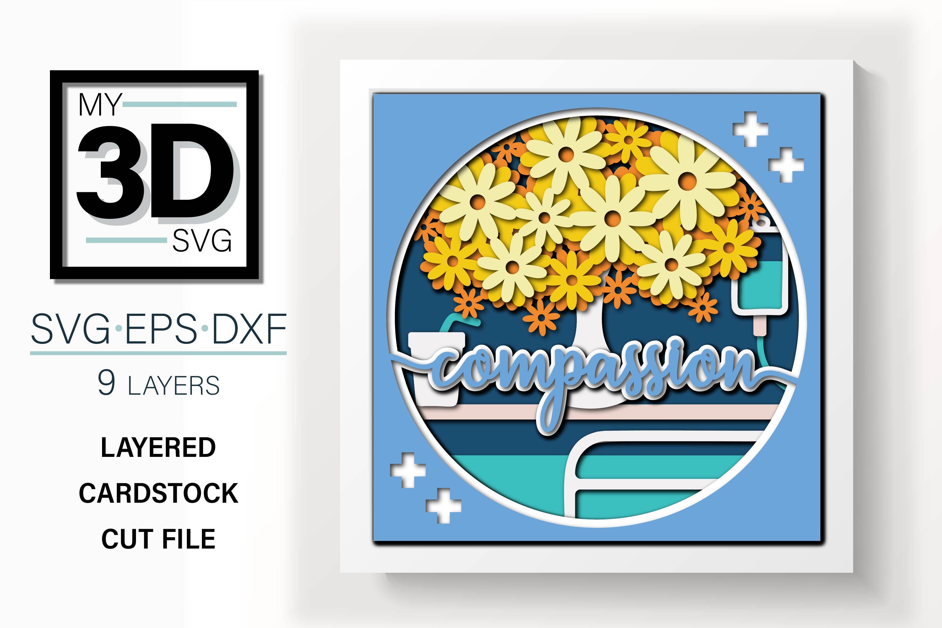 3D COMPASSION SVG Healthcare Worker Svg Nurse Svg Dr Svg - Etsy