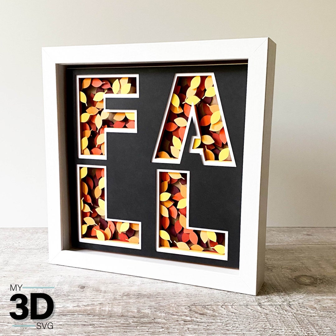 3D FALL SVG - Fall Leaves Svg - Shadow Box Svg - for Cricut - for ...