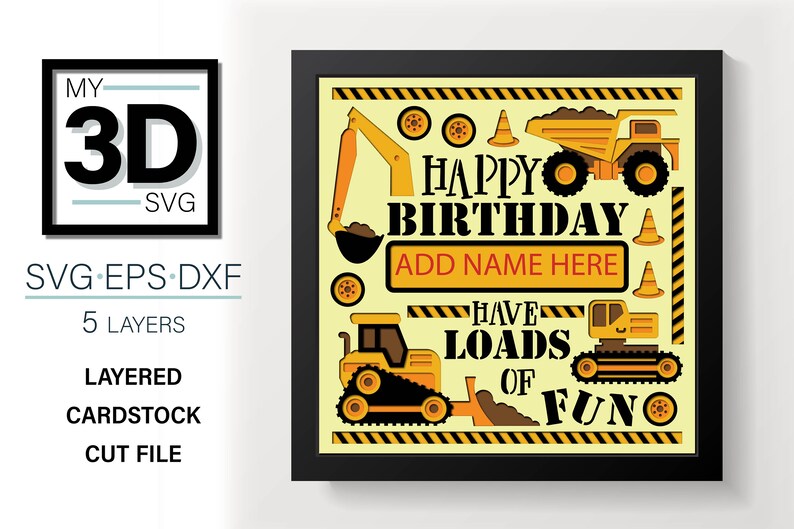 3D LOADS OF FUN Birthday Svg - Boy Birthday Card Svg - for Cricut - for ...