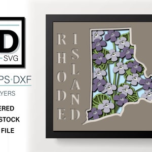 3D RHODE ISLAND SVG - Violet Svg - for Cricut - for Silhouette - Etsy