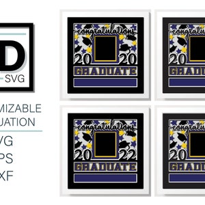 CUSTOMIZABLE 3D GRADUATION Shadow Box Svg - for Cricut - for Silhouette ...
