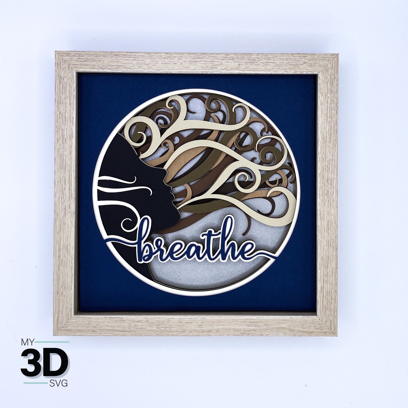 3D BREATHE Shadow Box for Cricut for Silhouette - Etsy
