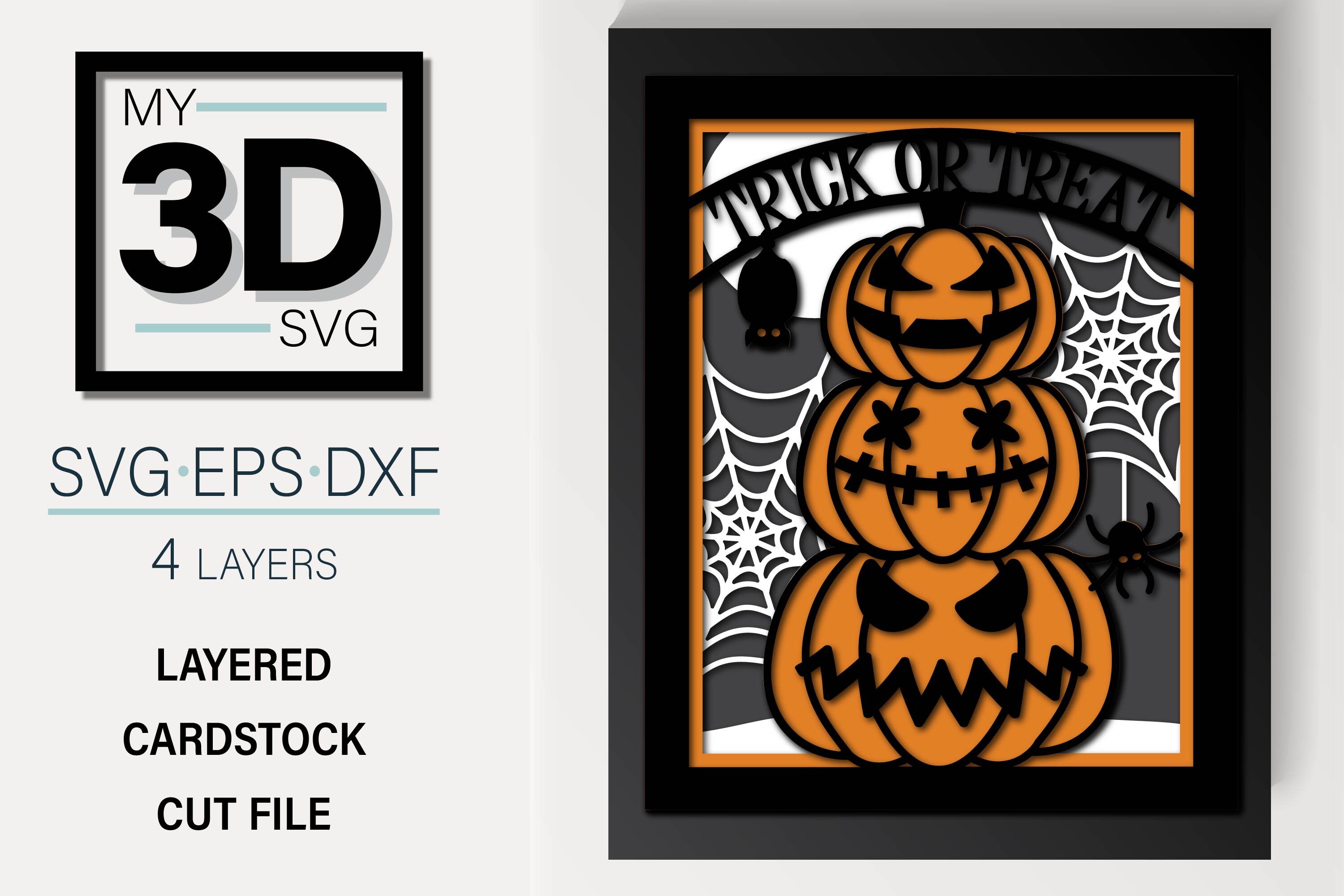 3D SPOOKY SEASON Svg - Happy Halloween Svg - Trick or Treat Svg - for ...