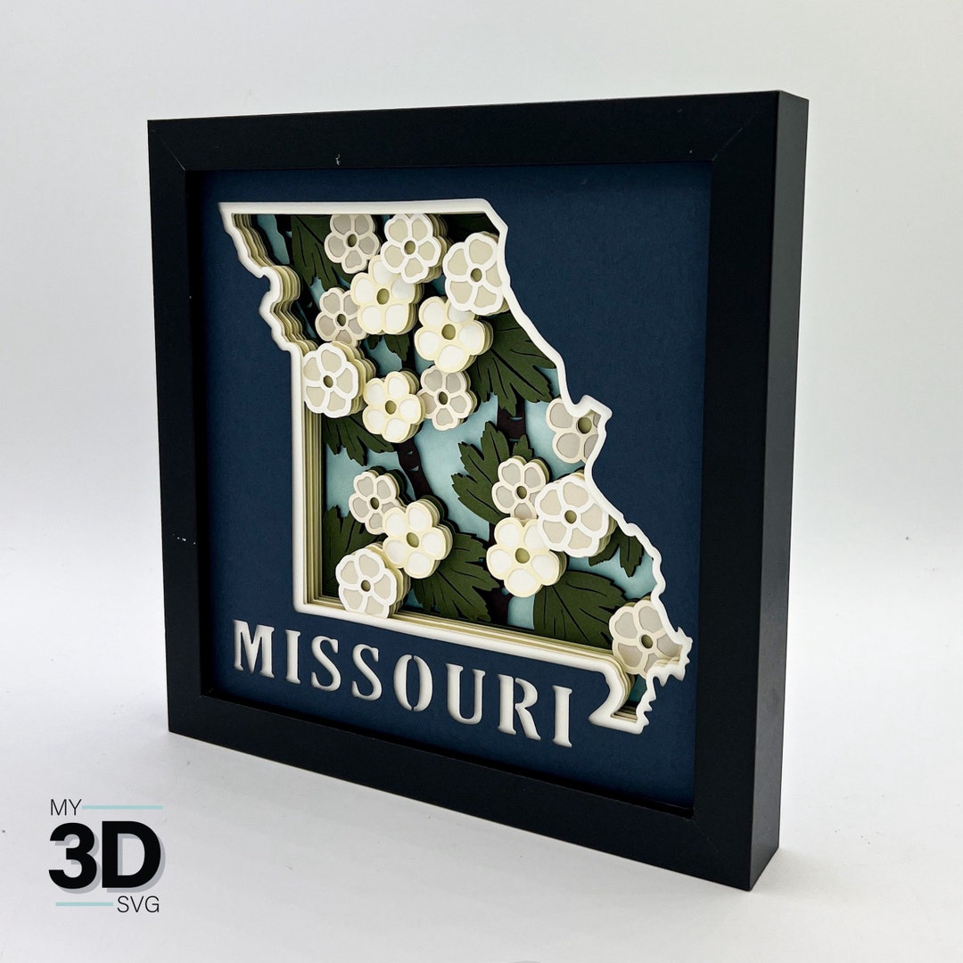 3D MISSOURI SVG - HAWTHORN Flower Svg - for Cricut - for Silhouette - Etsy