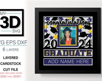 3D COMPASS GRADUATION Shadow Box Svg for Cricut for Silhouette - Etsy