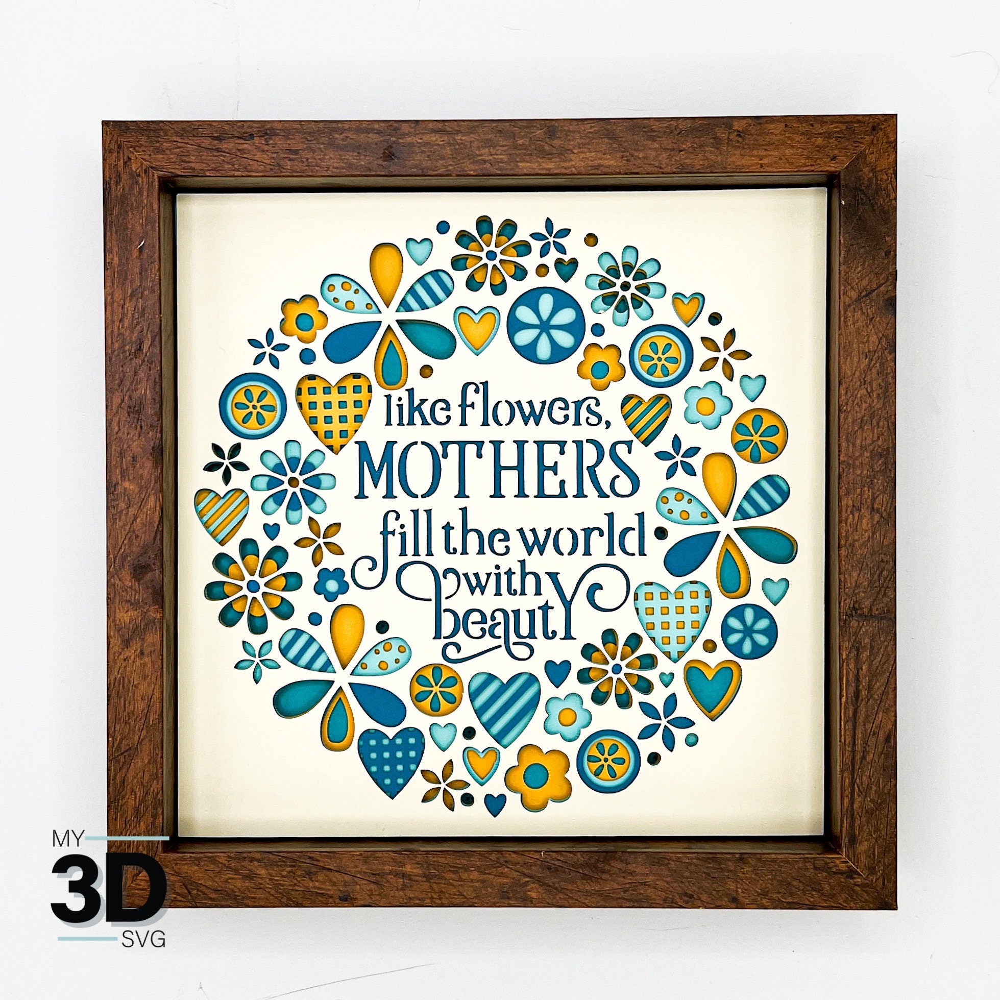 3D MOTHERS Svg Mother's Day Shadowbox Svg for Cricut - Etsy UK