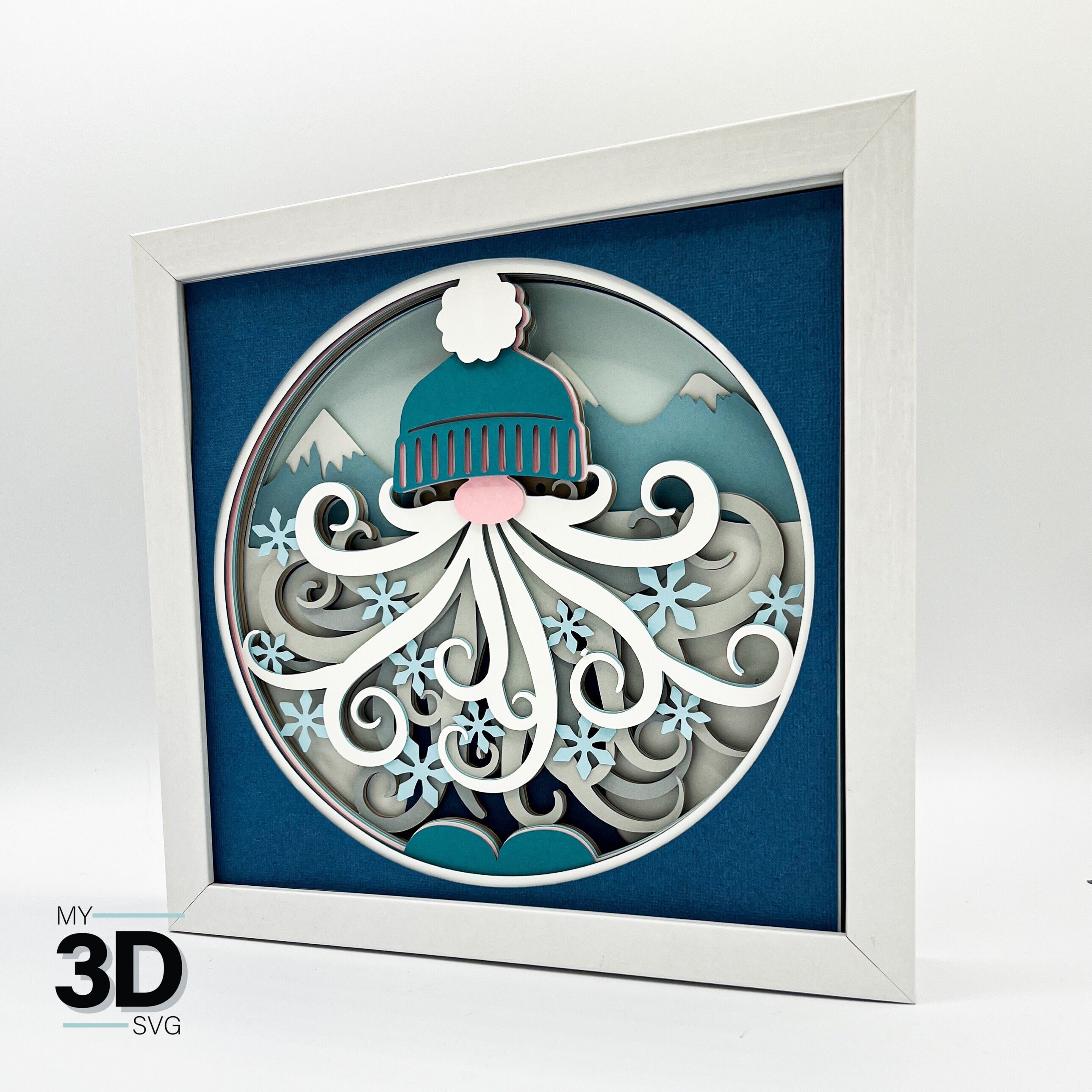3D WINTER GNOME 2 Svg WINTER Shadow Box Svg for Cricut - Etsy
