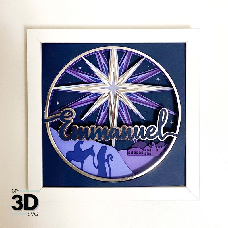 3D NATIVITY Shadow Box - 3D EMMANUEL Svg - for Cricut - for Silhouette ...