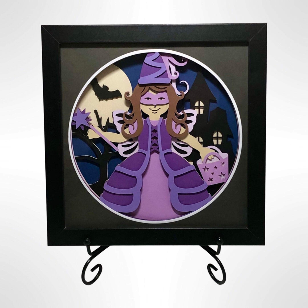3D FAIRY PRINCESS Svg - HALLOWEEN Shadow Box Svg - for Cricut - for ...