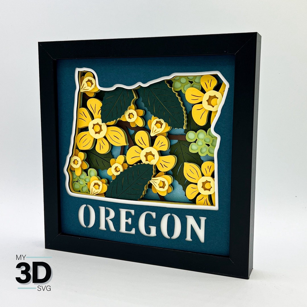3D OREGON SVG - Oregon Grape Svg - for Cricut - for Silhouette - Etsy
