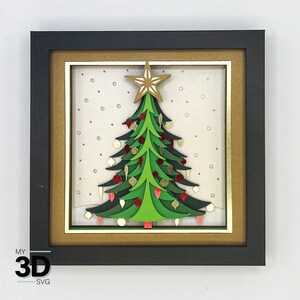 3D CHRISTMAS TREE 2 Svg - 3D Christmas Svg - CHRISTMAS Shadow Box Svg ...