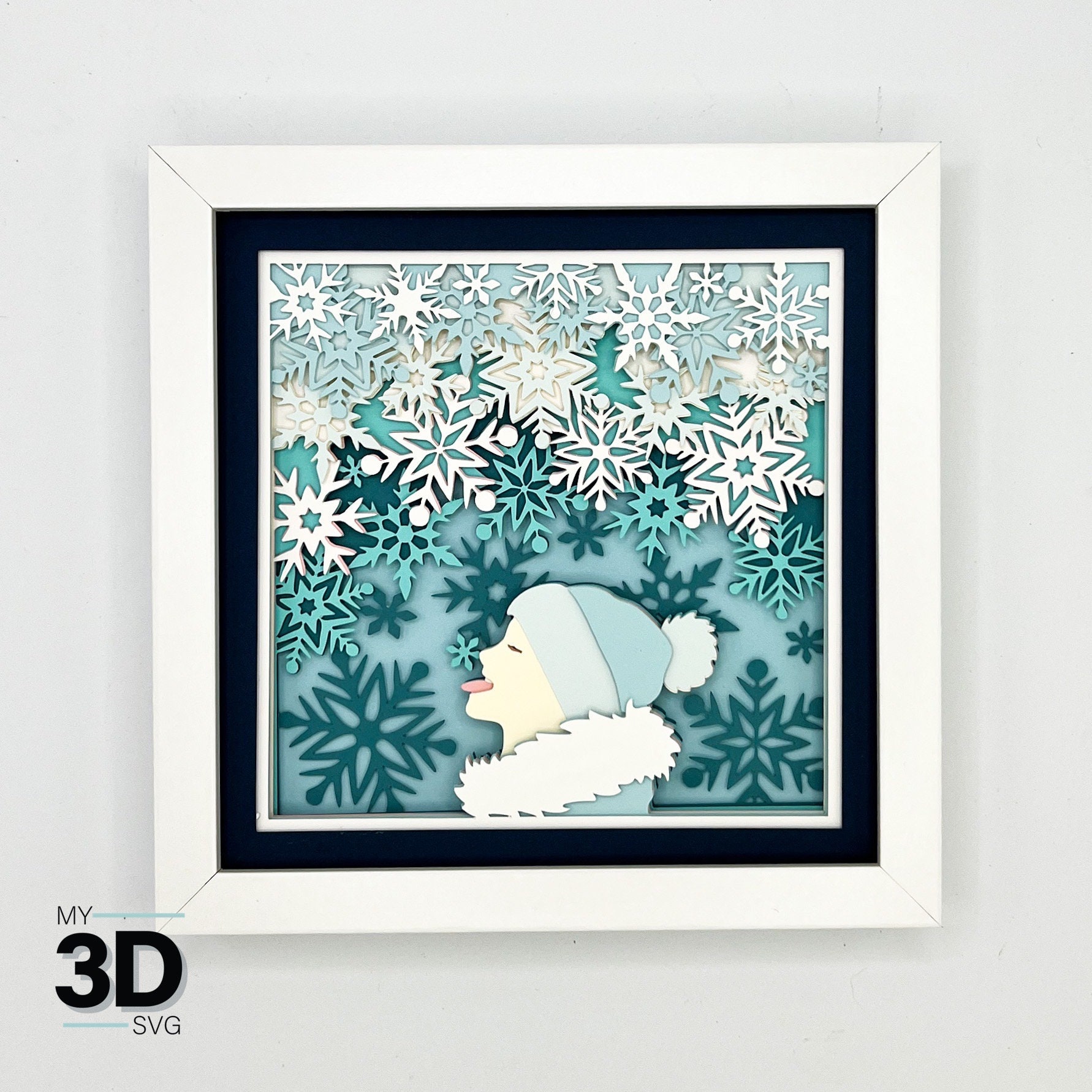3D SNOW FALLING Shadow Box Svg WINTER Shadow Box Svg for - Etsy Canada
