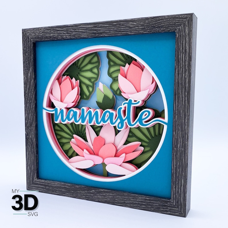 3D NAMASTE Shadow Box for Cricut for Silhouette - Etsy