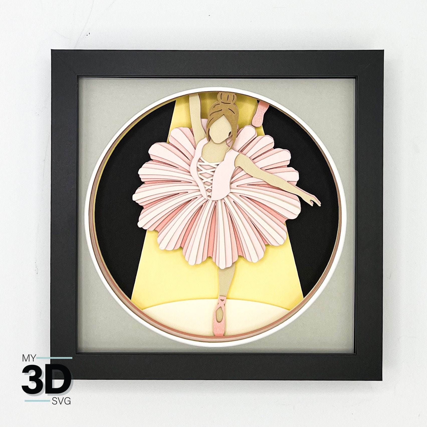 3D BALLERINA SVG DANCER Shadow Box Svg layered Cardstock Svg - Etsy Denmark