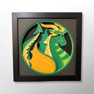 3D DRAGON SVG - Shadow Box Svg - for Cricut - for Silhouette - Etsy