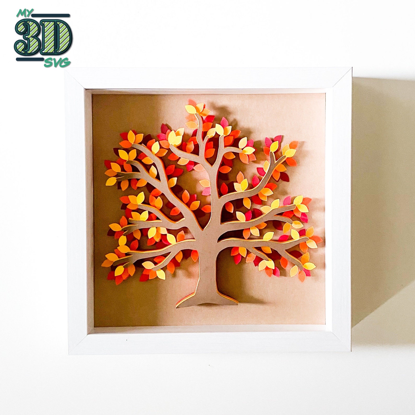 3D FALL TREE SVG Fall Svg Shadow Box Svg for Cricut - Etsy UK