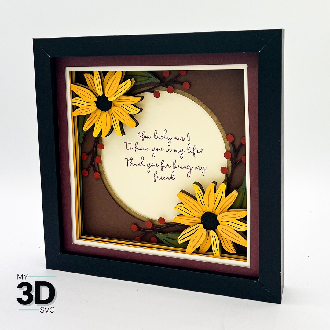 3D FALL FRAME Svg - AUTUMN Shadow Box Svg - for Cricut - for Silhouette ...