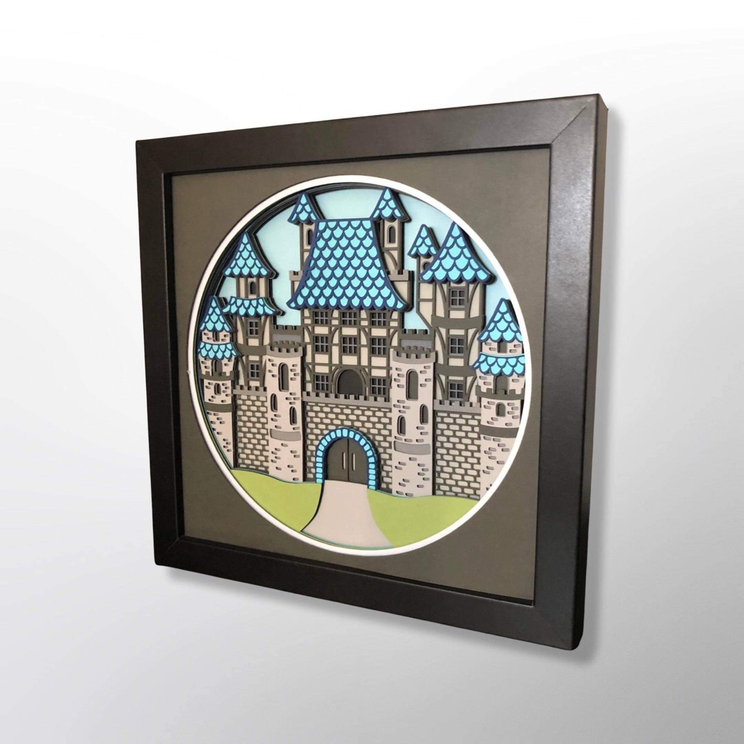 3D CASTLE SVG - Shadow Box Svg - for Cricut - for Silhouette - Etsy