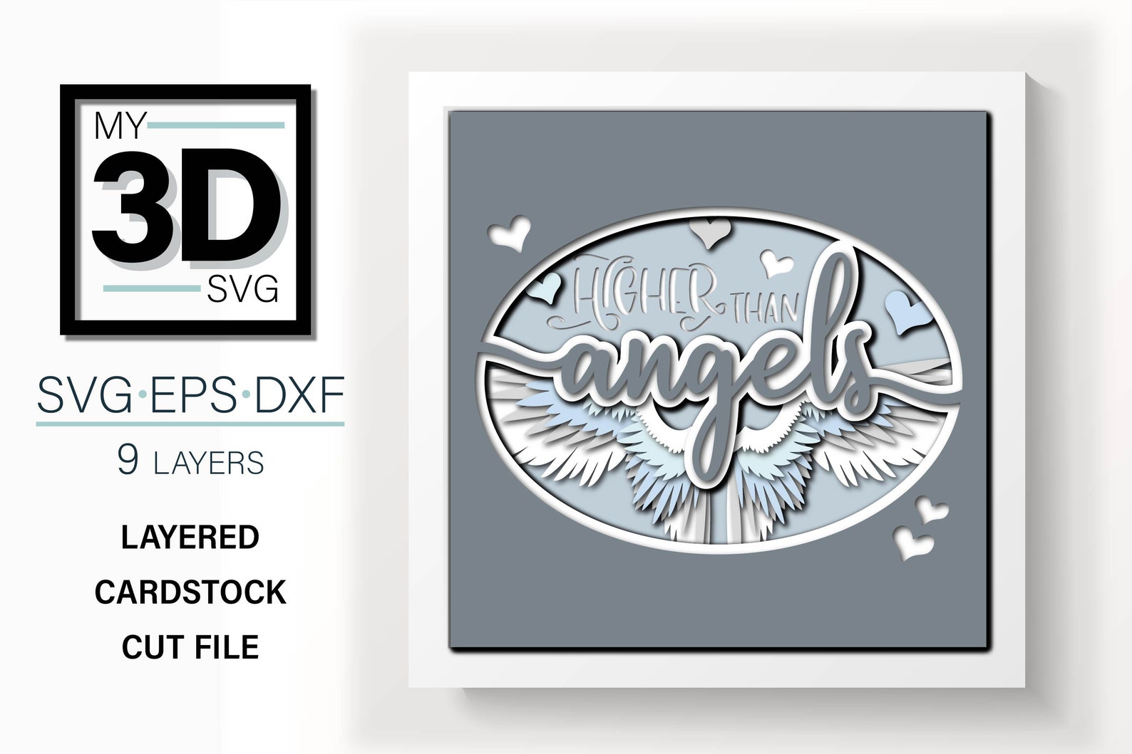 CUSTOMIZABLE 3D Grief Shadow Box Svg for Cricut for - Etsy