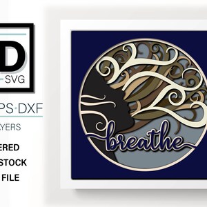 3D BREATHE Shadow Box - for Cricut - for Silhouette - Etsy