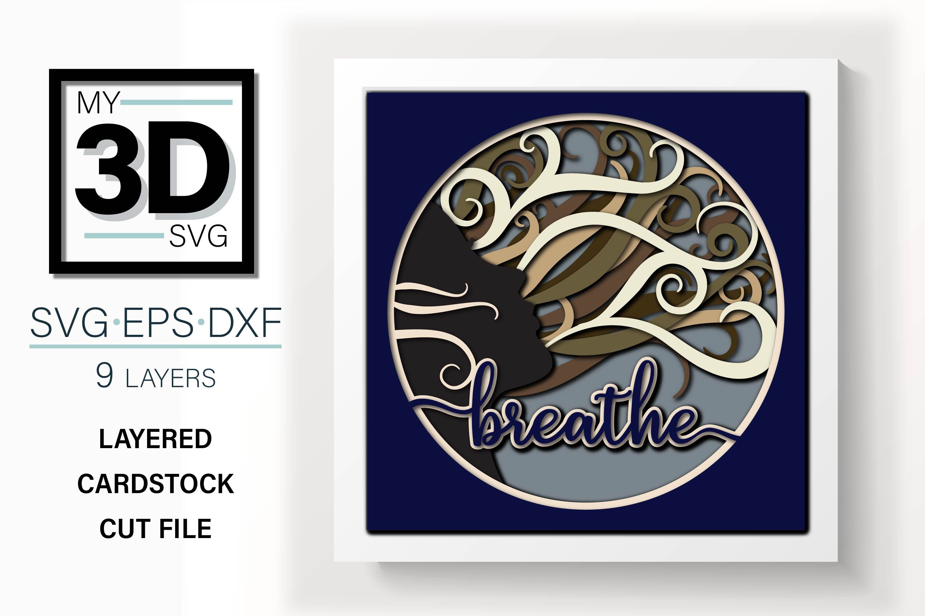 3D BREATHE Shadow Box for Cricut for Silhouette - Etsy