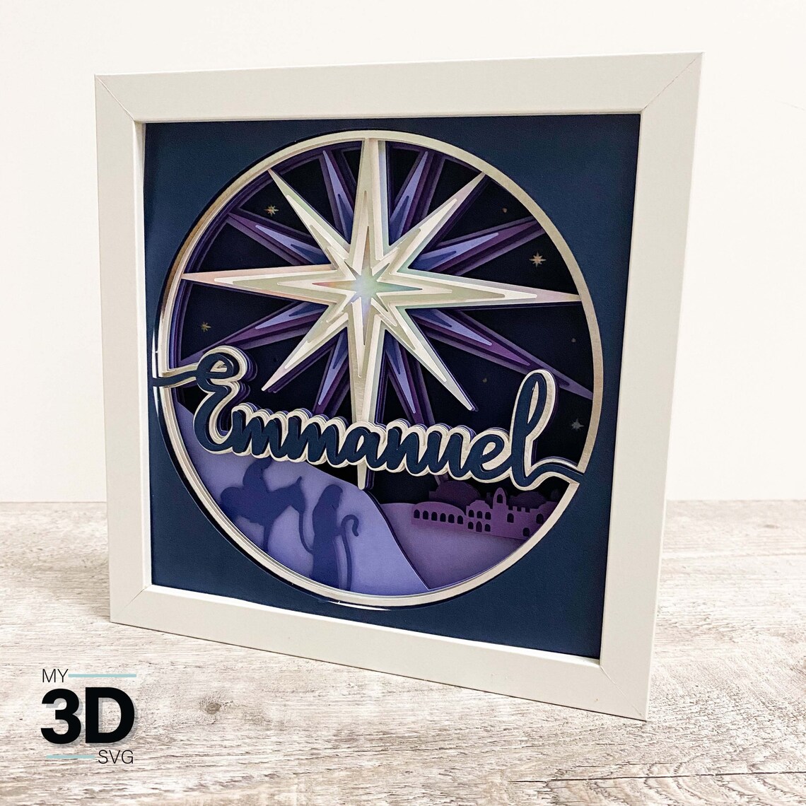 3D NATIVITY Shadow Box 3D EMMANUEL Svg for Cricut for - Etsy