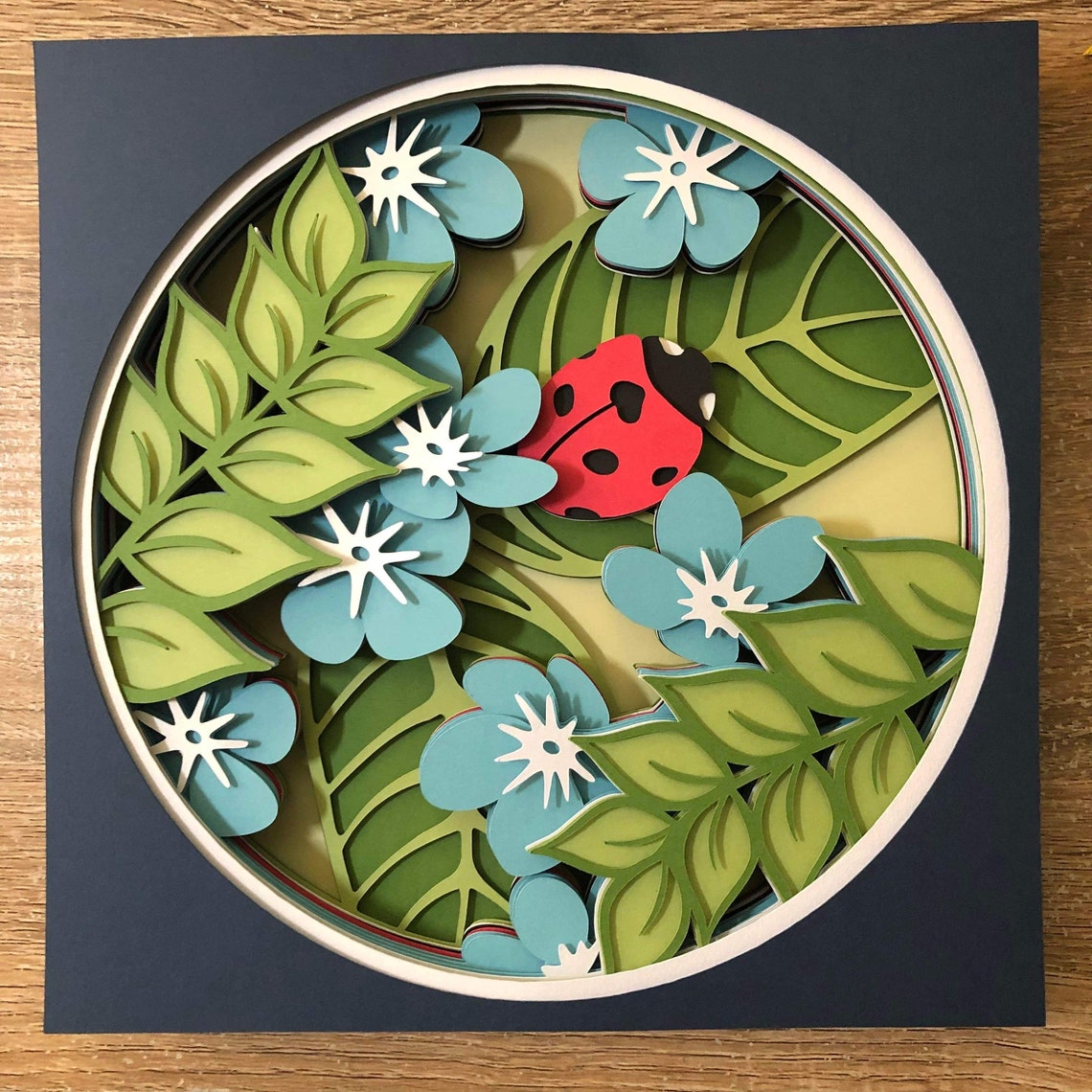 3D LADYBUG SVG summer Shadow Box Svg layered Cardstock Svg - Etsy