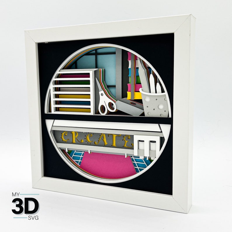 3D CREATE CRAFTER SVG Shadow Box Svg Layered Cardstock Svg - Etsy