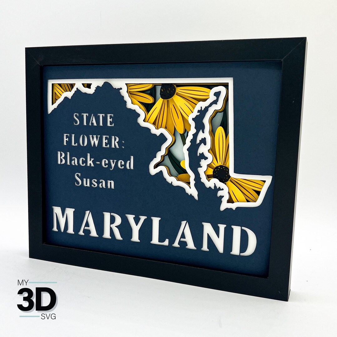 3D MARYLAND SVG - Black-eyed Susan Flower Svg - for Cricut - for ...
