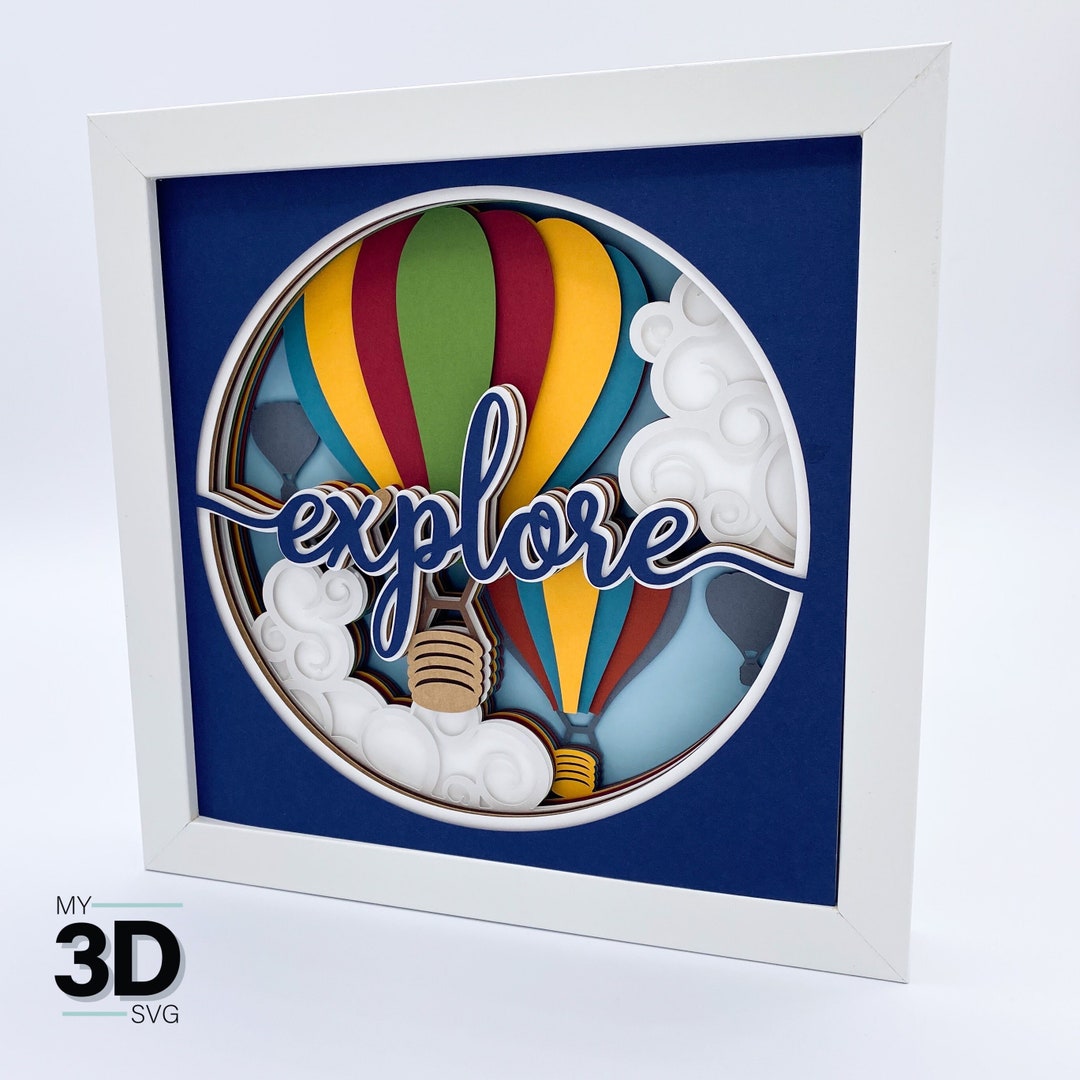 3D EXPLORE Shadow Box - for Cricut - for Silhouette - Etsy