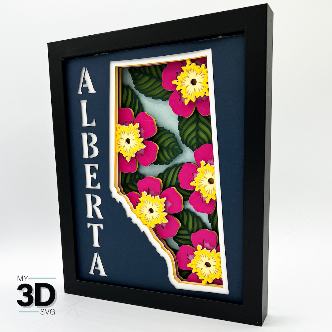 3D ALBERTA SVG - Wild Rose Svg - for Cricut - for Silhouette - Etsy