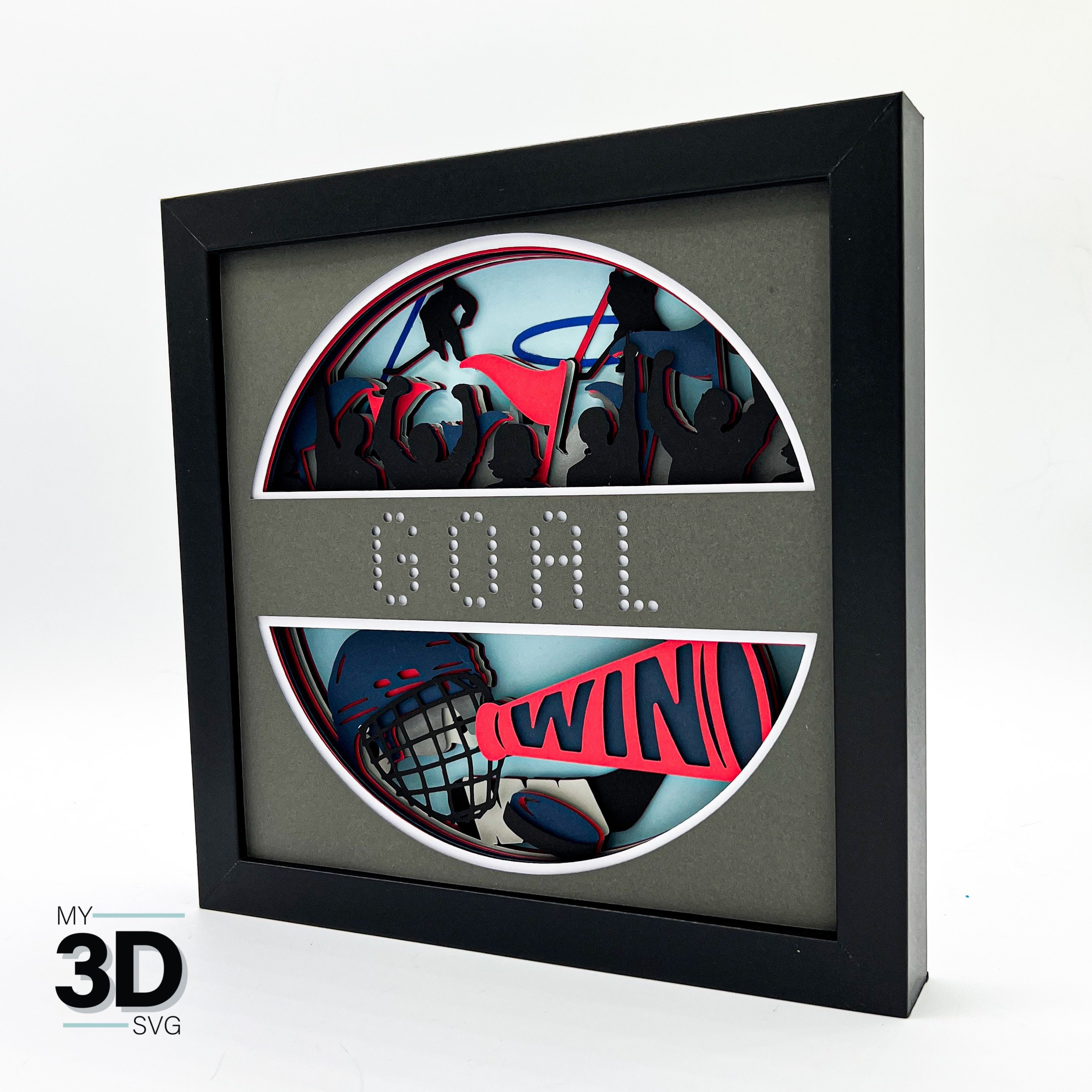 3D HOCKEY SVG SPORTS Shadow Box Svg layered Cardstock Svg - Etsy