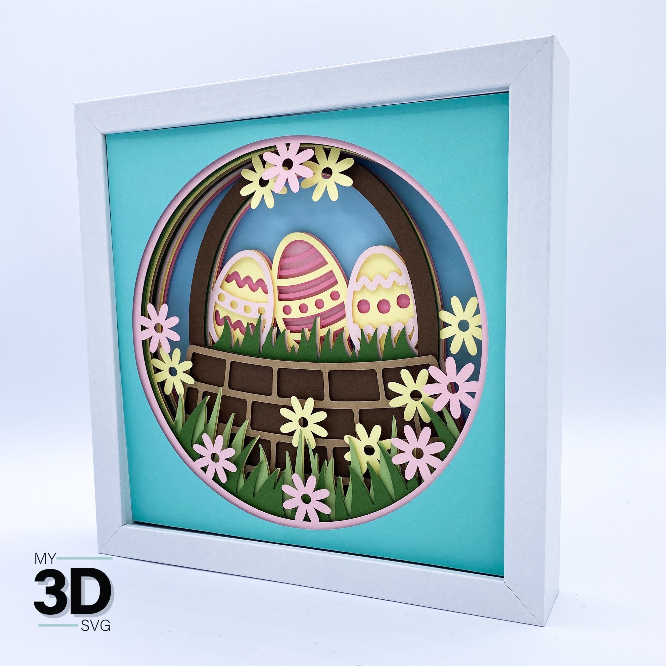 3D EASTER BASKET SVG Easter Svg for Cricut for | Etsy